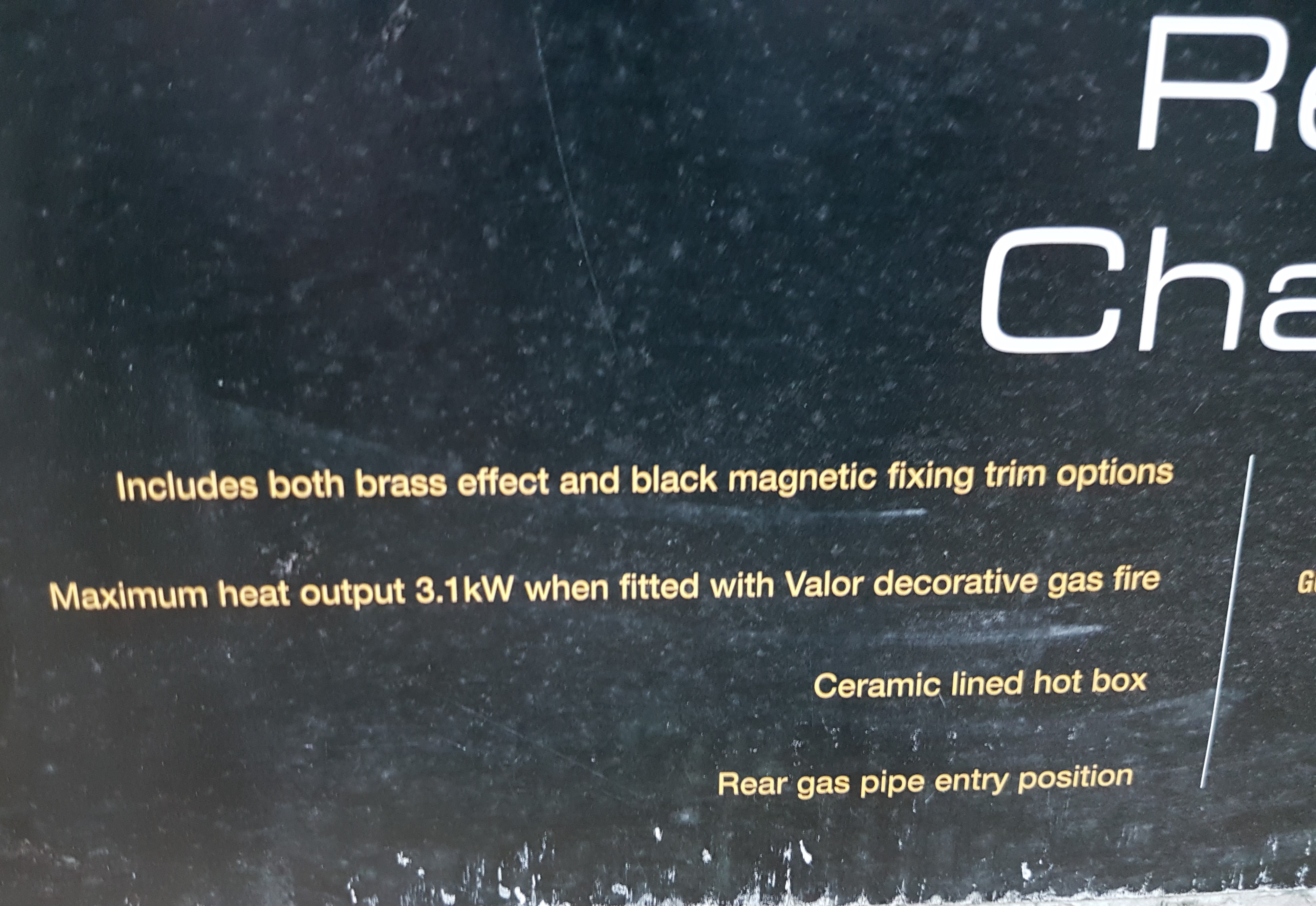 Valor replacement ceramic lined chairbrick / fireback